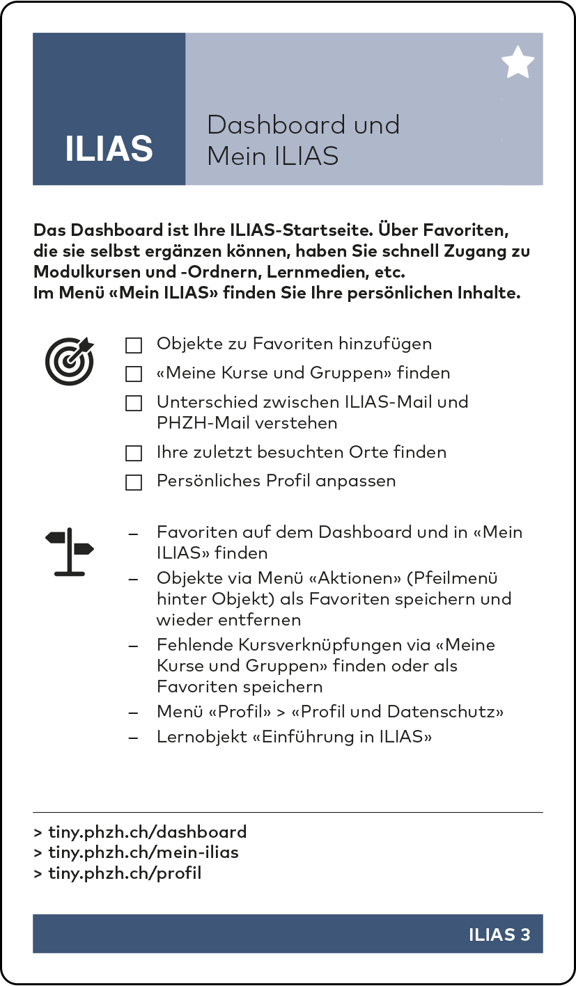 ILIAS – Lernplattform der PH Zürich: «Starten an der PH Zürich» - KUst ...